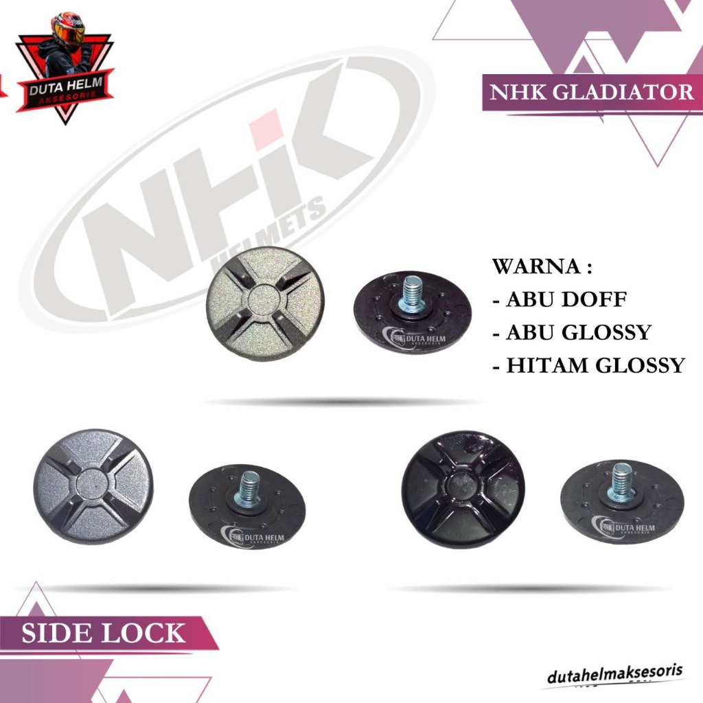Jual Baud Kuncian Kaca Helm NHK Gladiator Aviator Reventor Visor Side ...