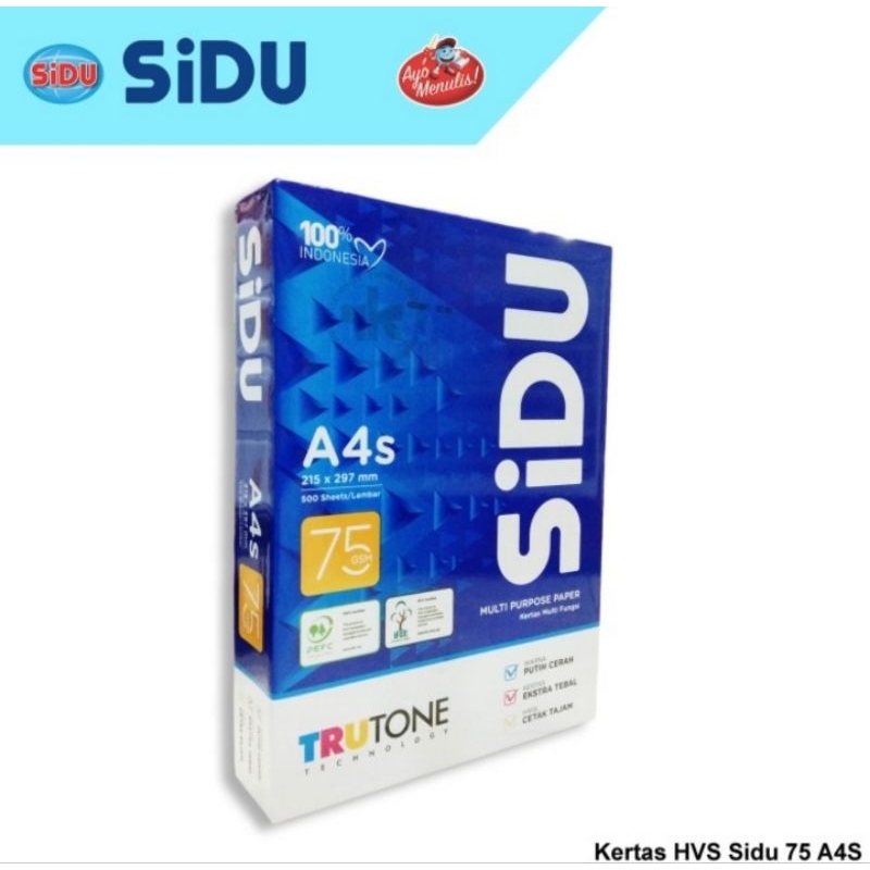 Jual Kertas HVS A4s Kuarto Sidu Multi Purpose Paper | Shopee Indonesia
