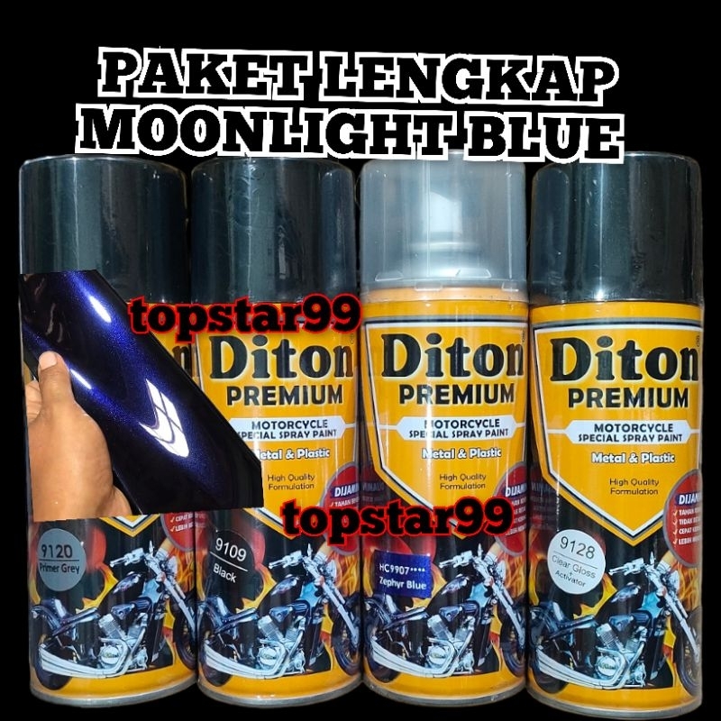 Jual Pilok Cat Diton Premium Paket Lengkap Moonlight Blue 4 Kaleng Biru ...