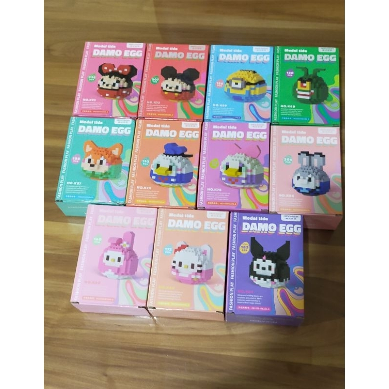 Jual Damo Egg Cartoon Series Building Blocks, Nano Bricks Mainan Balok ...