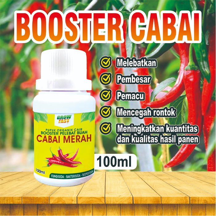 Jual Pupuk Booster Cabai (100ml) I pupuk organik pelebat tanaman I pupuk organik perangsang ...