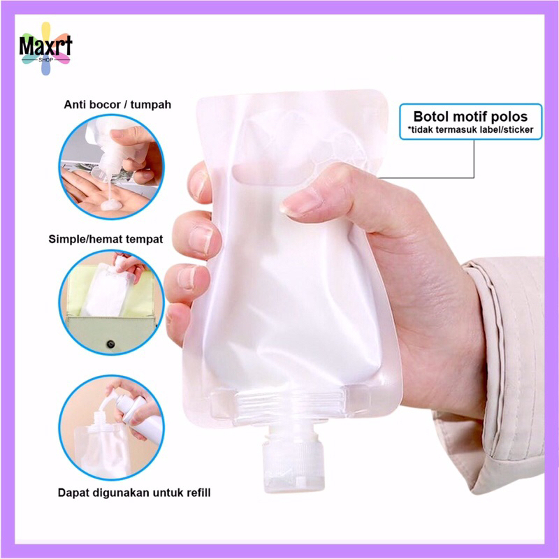 Jual BOTOL REFILL PLASTIK Tempat Sabun Cair Botol Sabun Travel Plastik ...