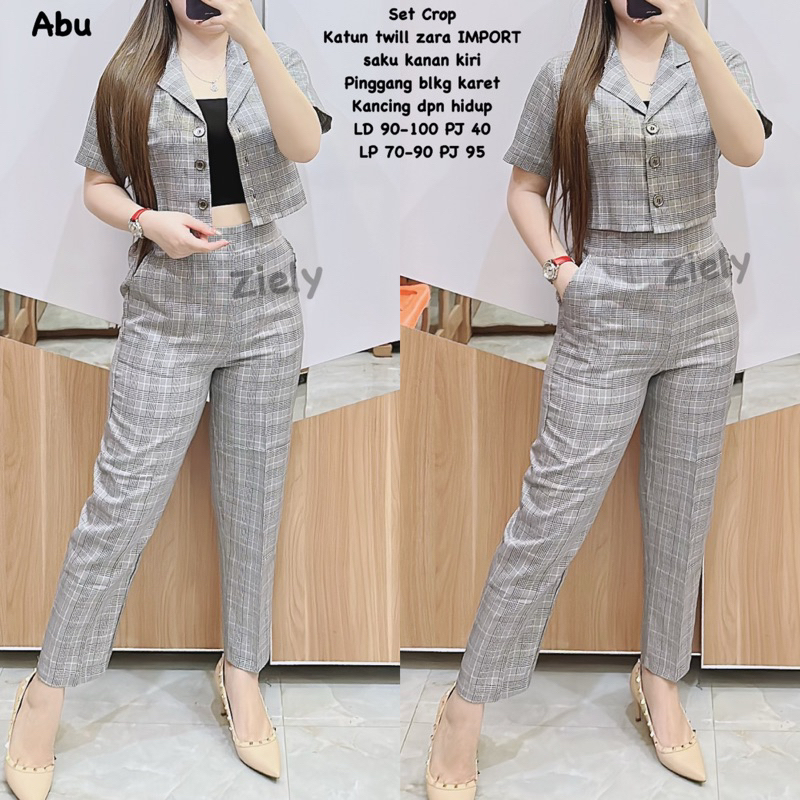 Jual ZIELY • READY , SET CROP WANITA ZARA | Shopee Indonesia