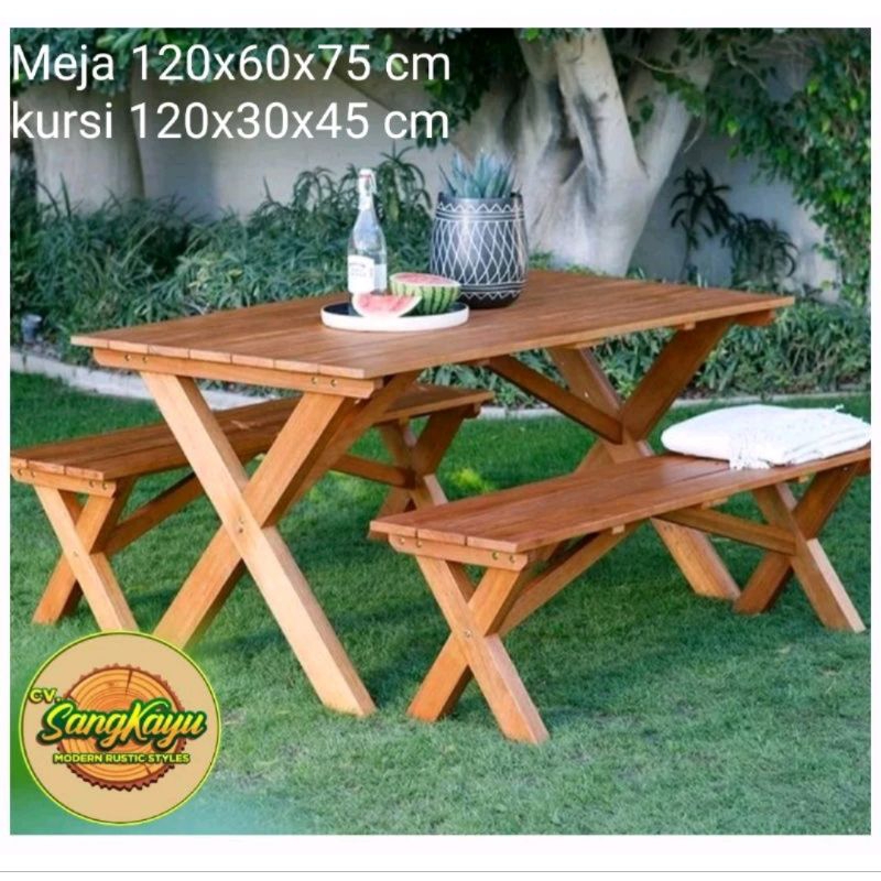 Jual Meja Makan minimalis. Meja kantin .Meja taman minimalis | Shopee ...