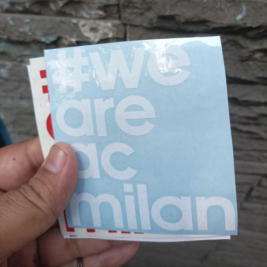 Jual Stiker Cutting WAM we are acm milan | Shopee Indonesia