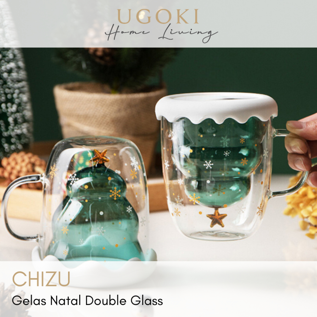 Jual |UGOKI| CHIZU Gelas GIft Salju Premium Tea Set Natal Aesthetic ...