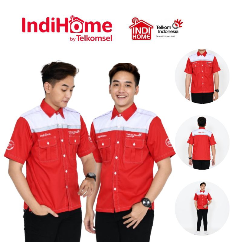 Jual Seragam IndiHome + bordir Grosir Termurah SK 99/seragam kerja ...