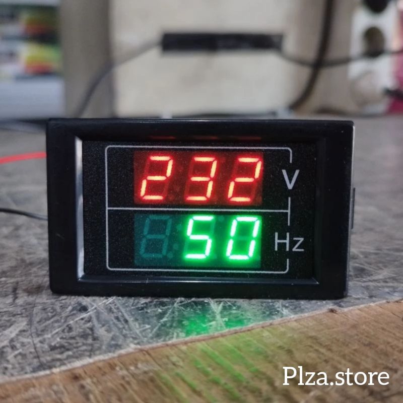 Jual Voltmeter digital AC 100Volt-300Volt Plus Hz 10Hz-100Hz bahan ...