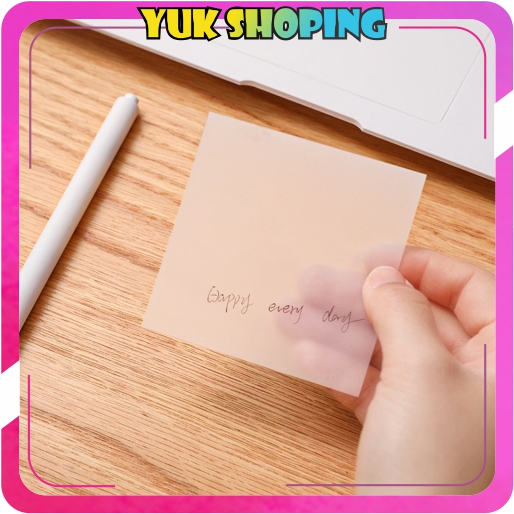 Jual YUKSHOPING Sticky Notes Transparan 50 lembar anti Air tahan air ...