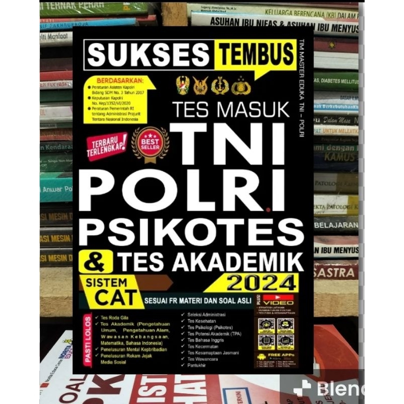 Jual Buku Sukses Tembus Tes Masuk Tni Polri Psikotes And Tes Akademik