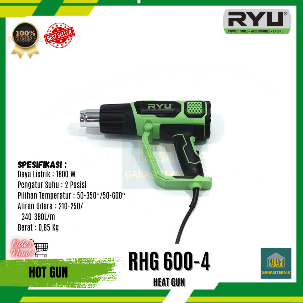 Jual RYU HEAT GUN RHG 600-3/MESIN HEAT GUN RYU 600-3/HOT GUN RYU 600-3 ...