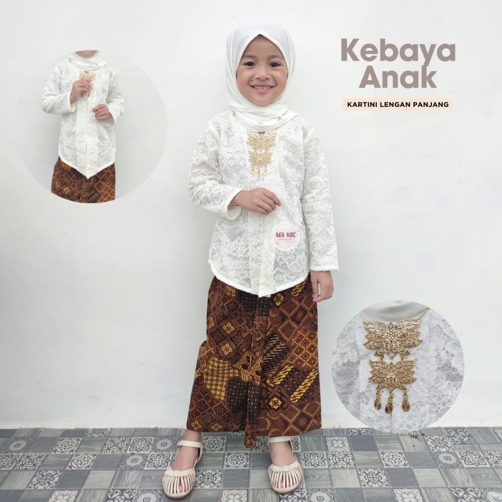 Jual Kebaya Kartini/ Kebaya Anak Kartini Panjang / Kebaya 1-11th Rok ...