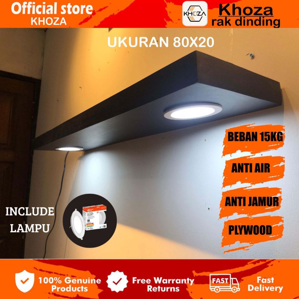 Jual RAK DINDING LAMPU TIDUR LAMPU 80x20 , LAMPU MONITOR LED RAK LAMPU ...