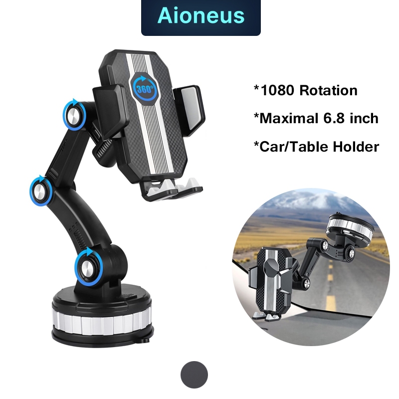 Jual Car Holder Hp Mobil Dashboard Stand 360 Rotation Penjepit Hape ...