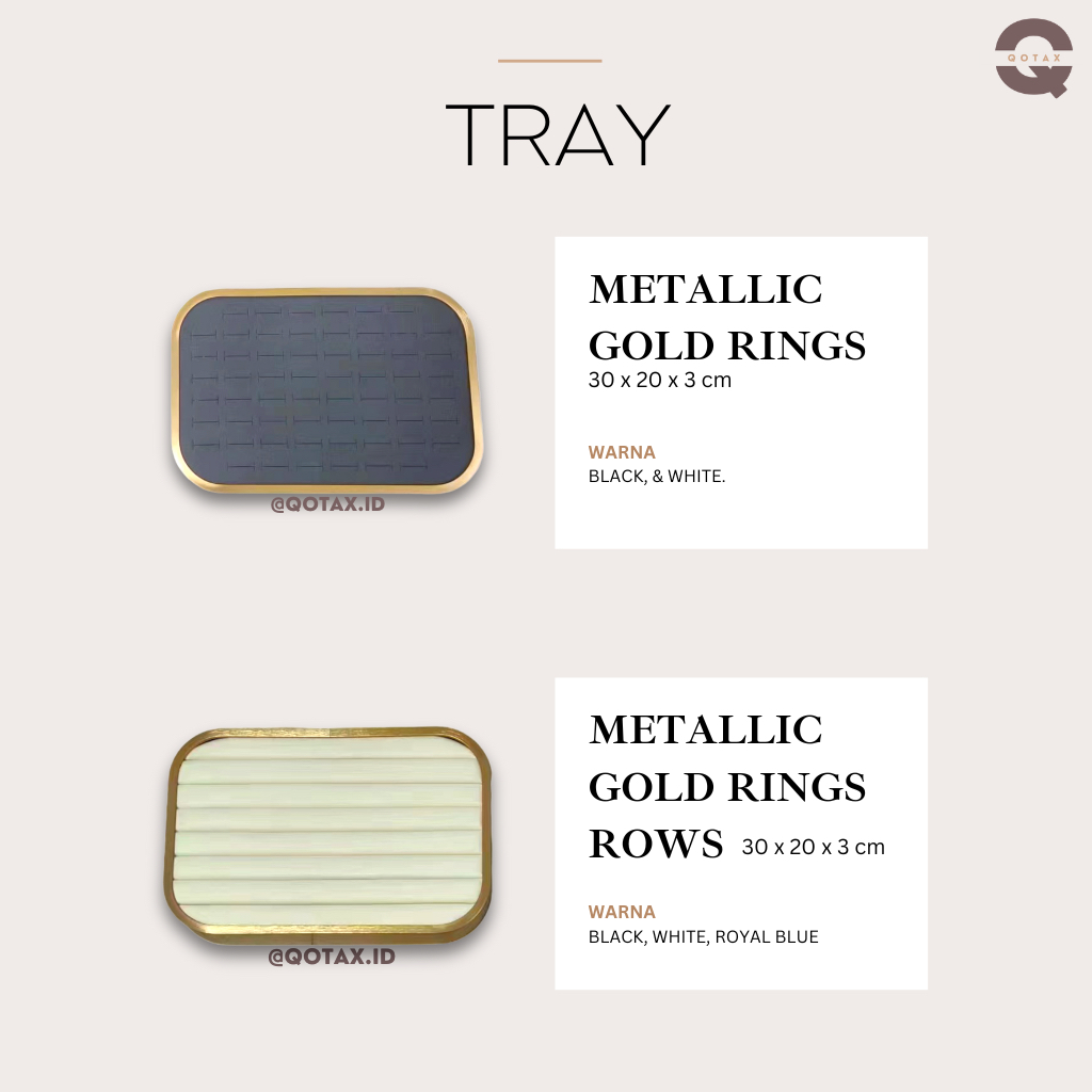 Jual Nampan Mewah / Tray Display Mewah Metallic Gold / Display ...