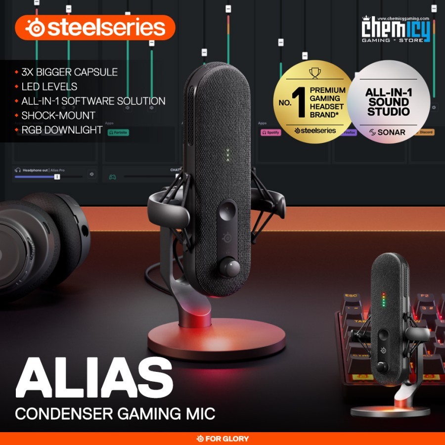 Jual Steelseries Alias USB Condenser Gaming Microphone for Streaming ...