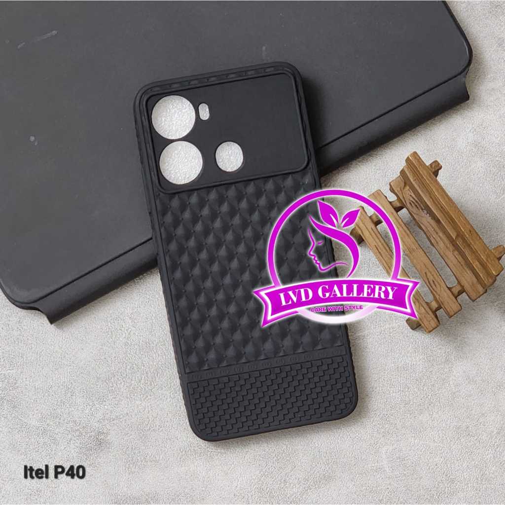 Jual Itel P40 Itel S23 Itel A60S New Case Woven Macaron Black Motif 3D ...