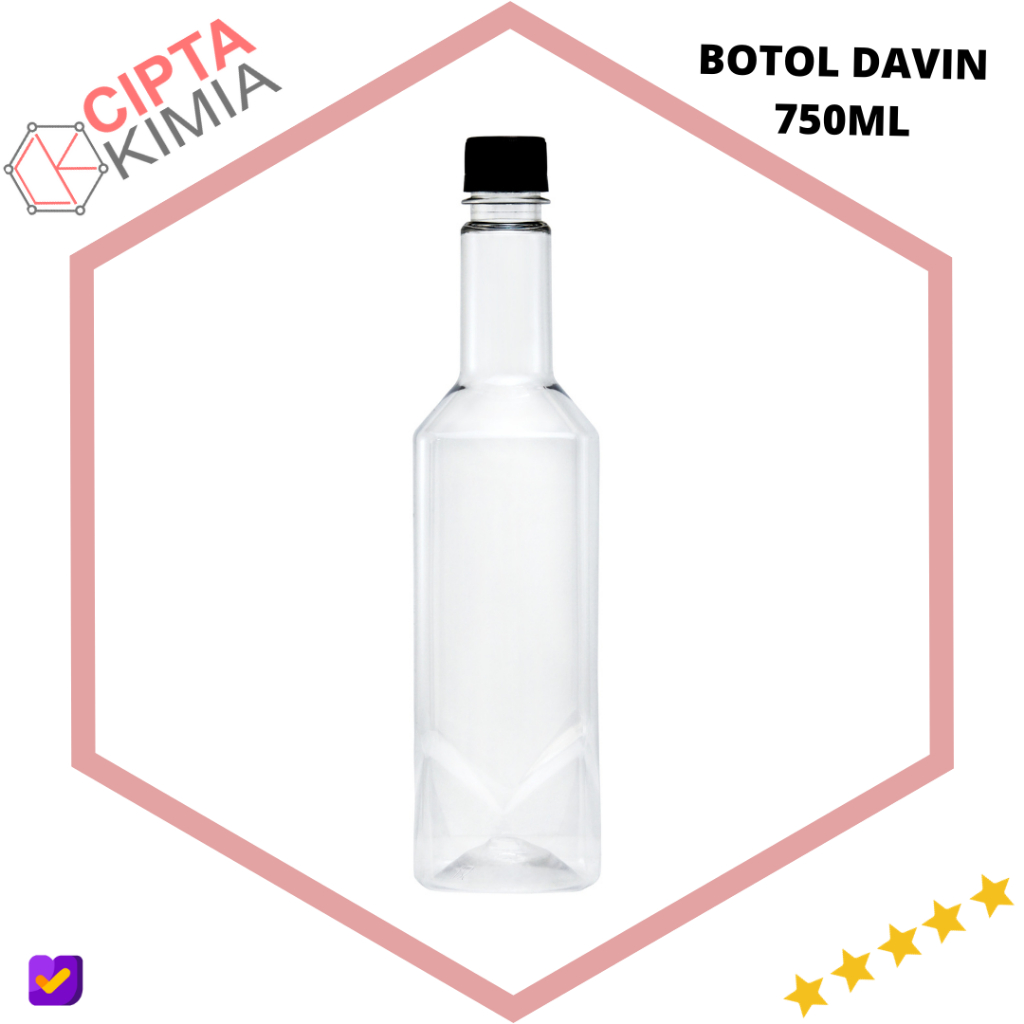 Jual Botol DAVIN 750 ml/botol sirup syrup juice botol kotak 750 ml ...