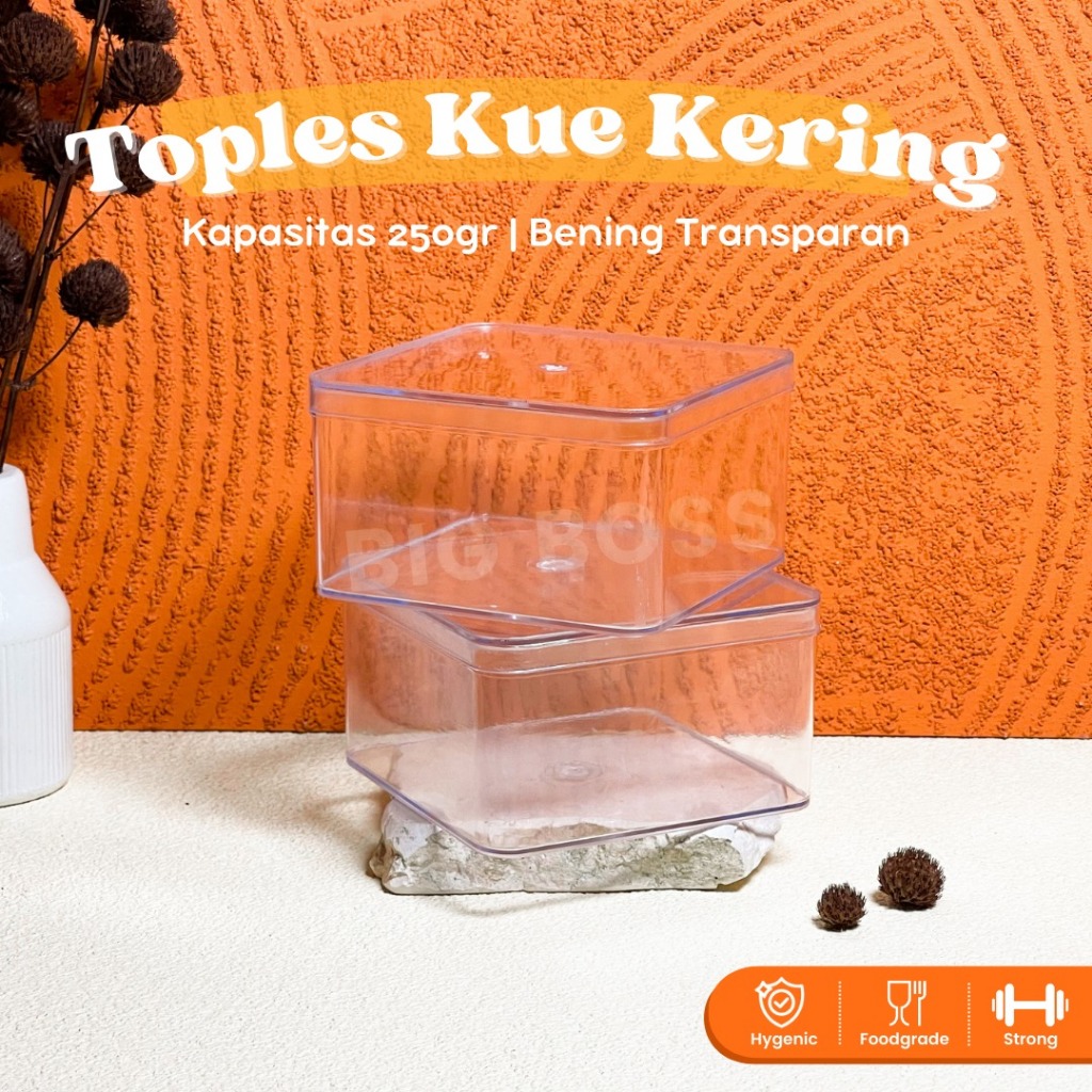Jual Toples Kotak Persegi Dessert Box / Mika Kotak Kue Kering Nastar ...