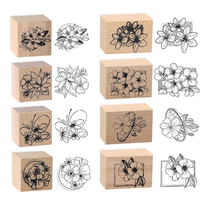 Jual ECER wooden rubber stamp / stempel kayu for scrapbook journal ...