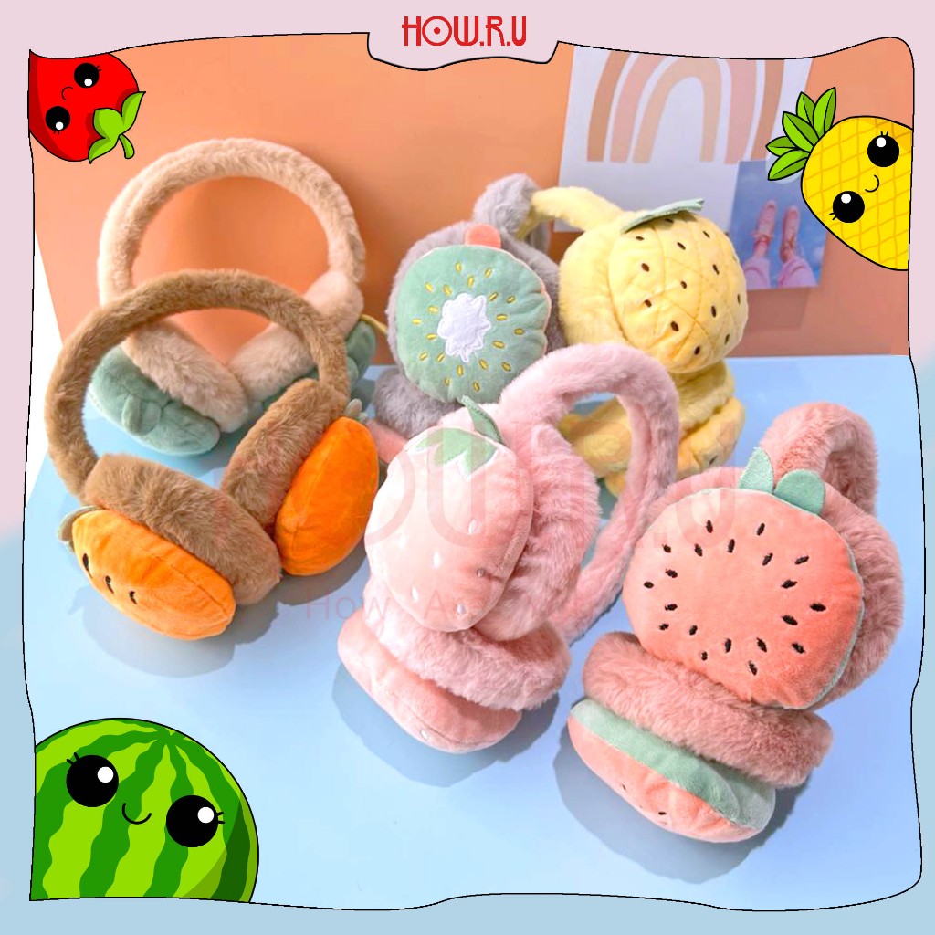 Jual HOW.R.U | Ear Muff Model Buah Lucu / Penutup Telinga Anti Dingin ...
