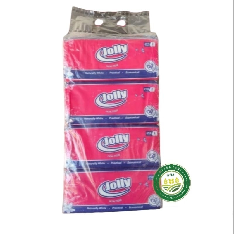 Jual Tisu Jolly 250 Sheets Tissue Facial ( PAKET ISI 4 PACK) | Shopee ...