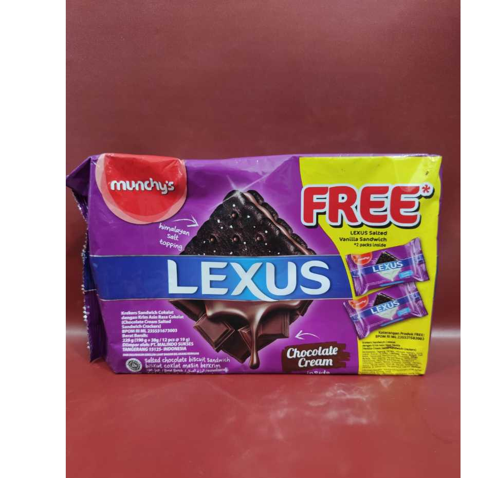Jual Lexus Crackers Sandwich Coklat Cream 190gr+ 30gr (isi12pcs ...