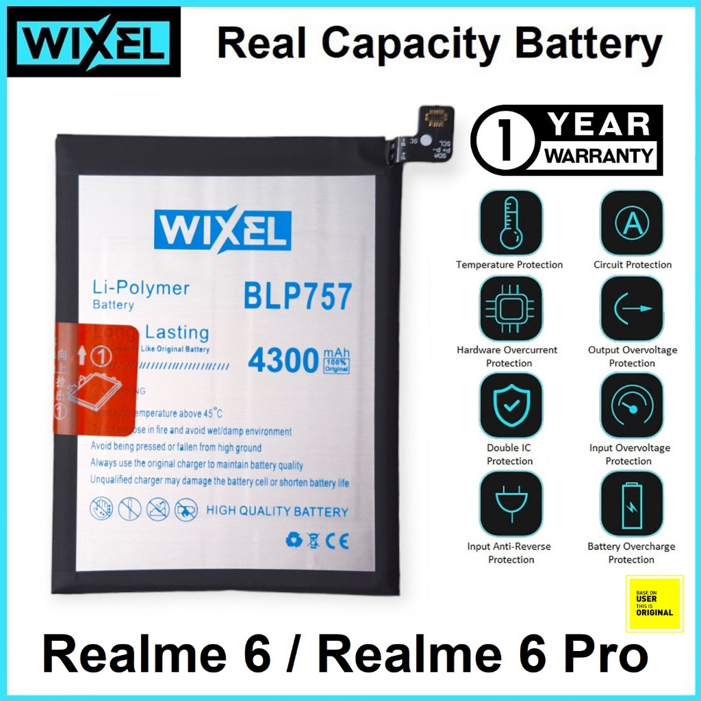 Jual WIXEL Baterai BLP757 Realme 6 / Realme 6 Pro Double Power Batre ...