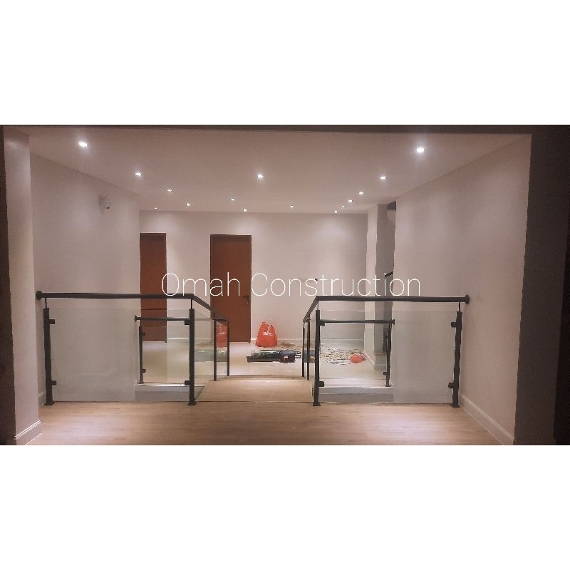 Jual Railing Tangga Void Besi Hollow Galvanis Kaca Tempered 10 mm Mewah ...