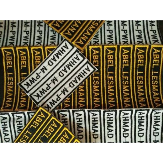 Jual Bordir papan nama 7cm bisa custom / bordir / badge / emlem ...