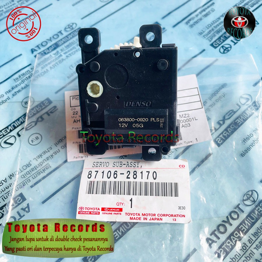 Jual Motor Servo AC Belakang Alphard, Vellfire Original Toyota 87106 ...
