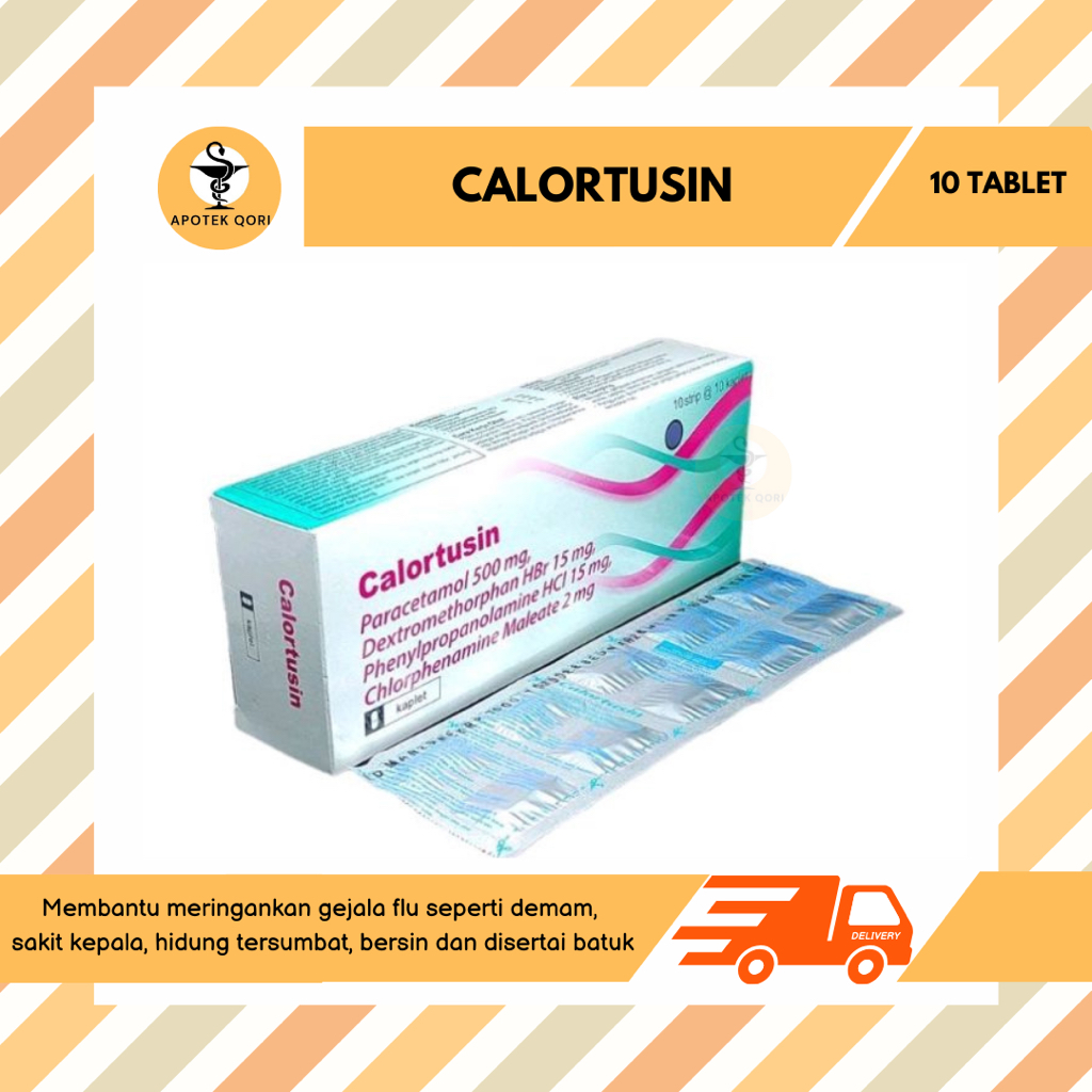 Jual CALORTUSIN STRIP @ 10 TABLET/DEMAM/FLU BATUK/HIDUNG TERSUMBAT ...