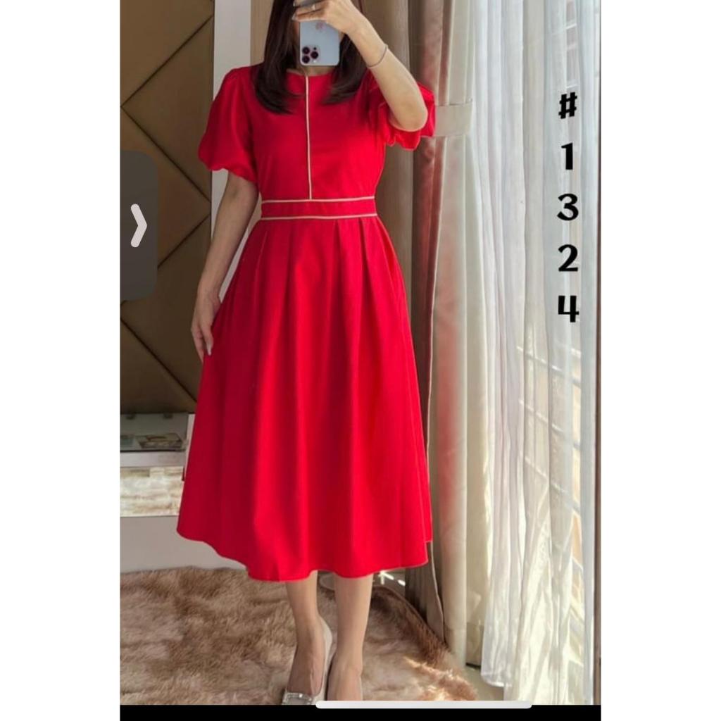 Jual Bolana Dress / Gaun Korean Look Ootd Dress Natal Imlek | Shopee ...