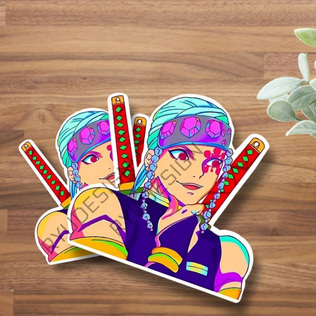Jual Sticker Tengen Uzui Neon Wave Anime Kimetsu No Yaiba Casing Hp Dll ...