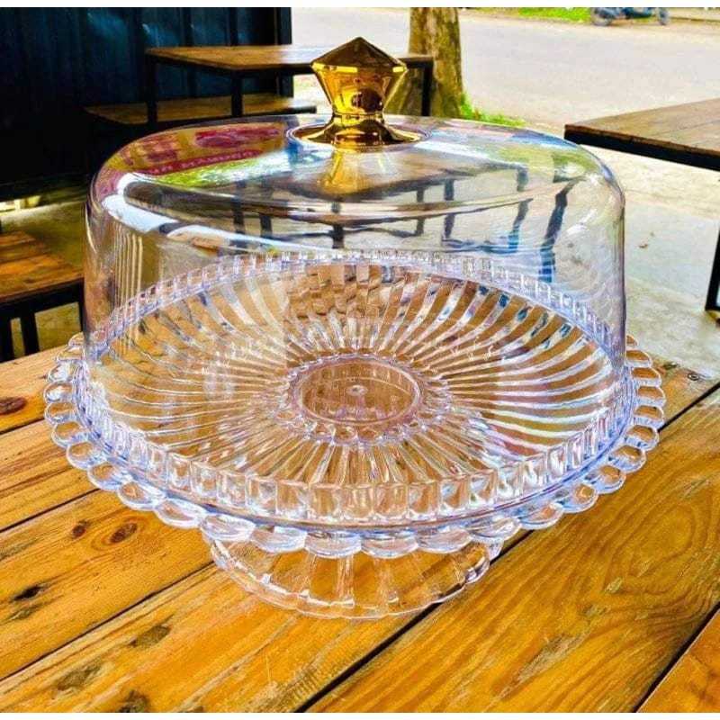 Jual Tempat kue natural transparant Tk-146 golden lemon/cake tray wadah ...