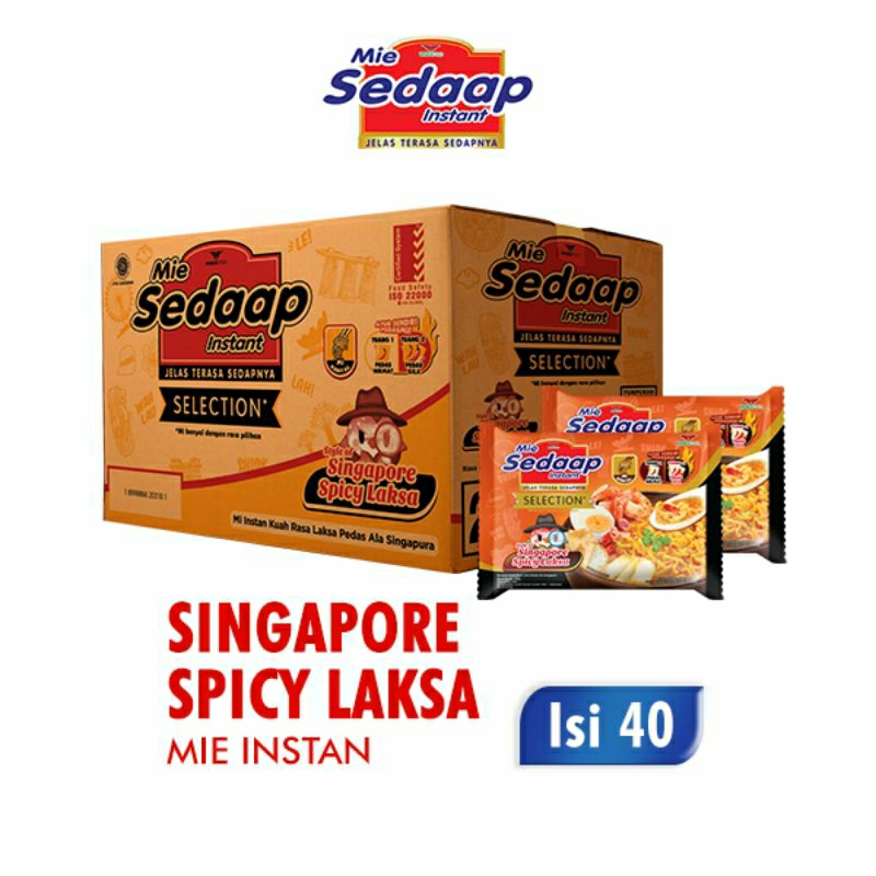 Jual SEDAAP Mie Instant Singapore Spicy Laksa [40 Pcs x 83 g] | Shopee ...