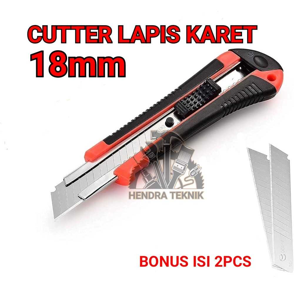Jual PISAU SILET CUTTER 18mm KATER LAPIS KARET BONUS 2 PC ISI MURAH ...