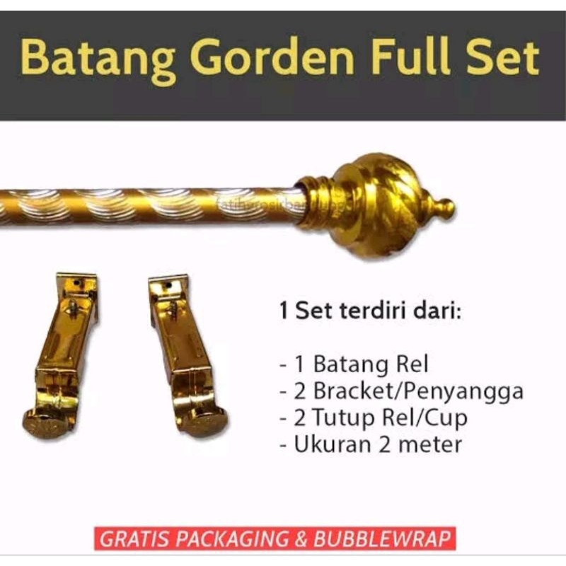 Jual Rell Rolet Batang Gorden 2 Meter, 1,5 Meter dan 1 Meter Full Set ...
