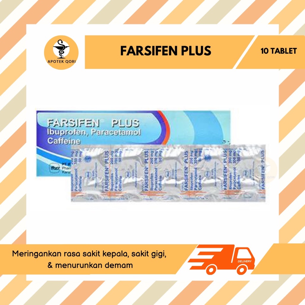 Jual FARSIFEN PLUS STRIP @ 10 TABLET/PARACETAMOL/IBUPROFEN/CAFFEINE ...