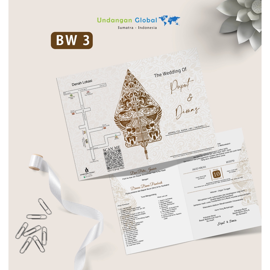 Jual Undangan Pernikahan I Wedding Invitation I Elegan BW Dominan ...