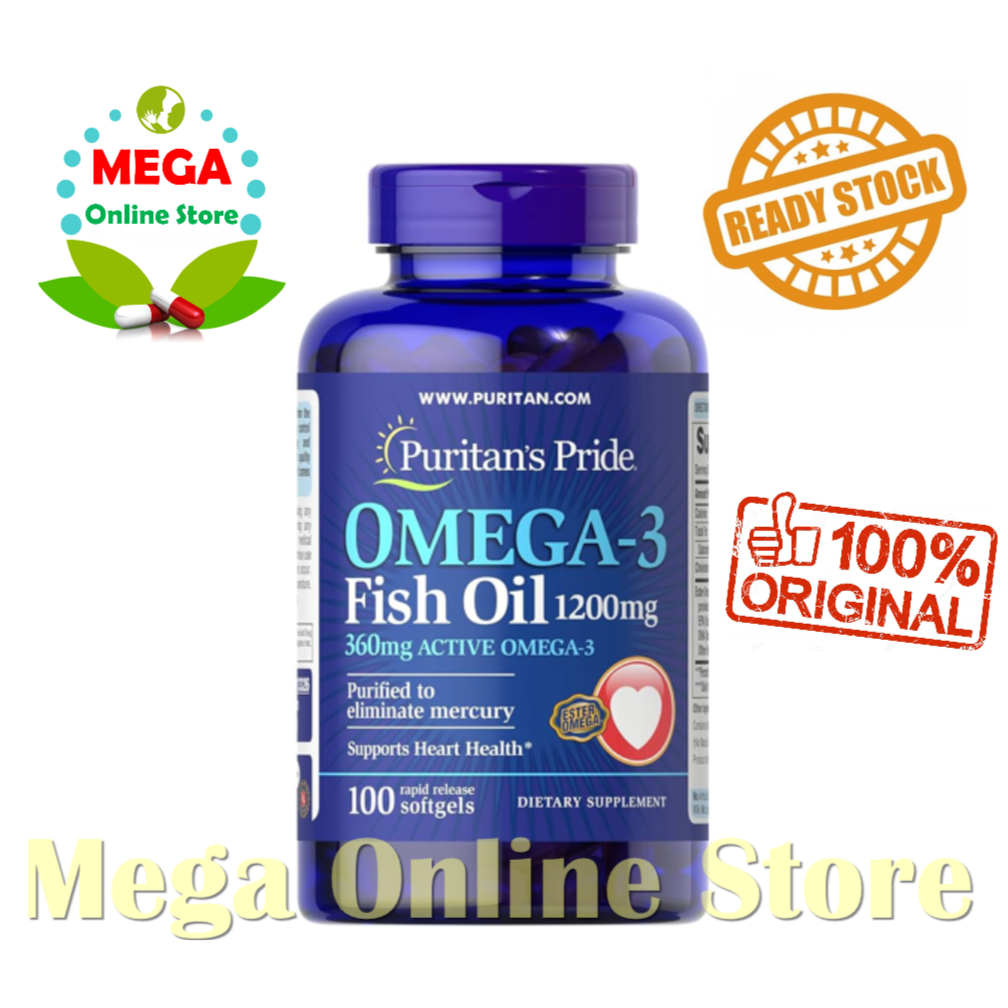 Jual PURITAN'S PRIDE OMEGA 3 FISH OIL 1200mg 100 Softgel | Shopee Indonesia