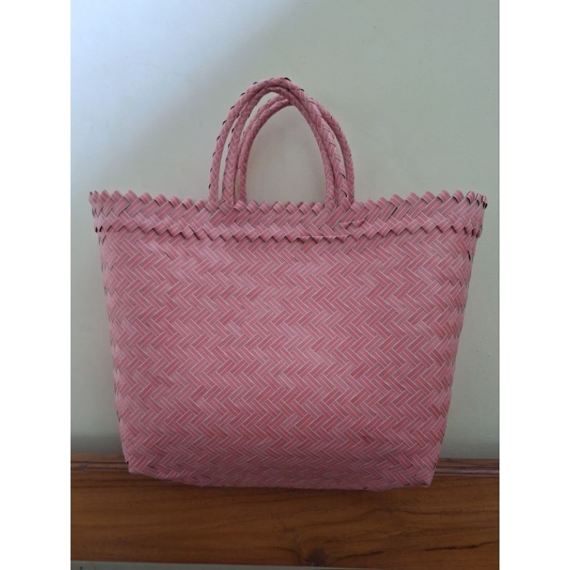Jual tas anyaman polos UK L/jumbo | Shopee Indonesia