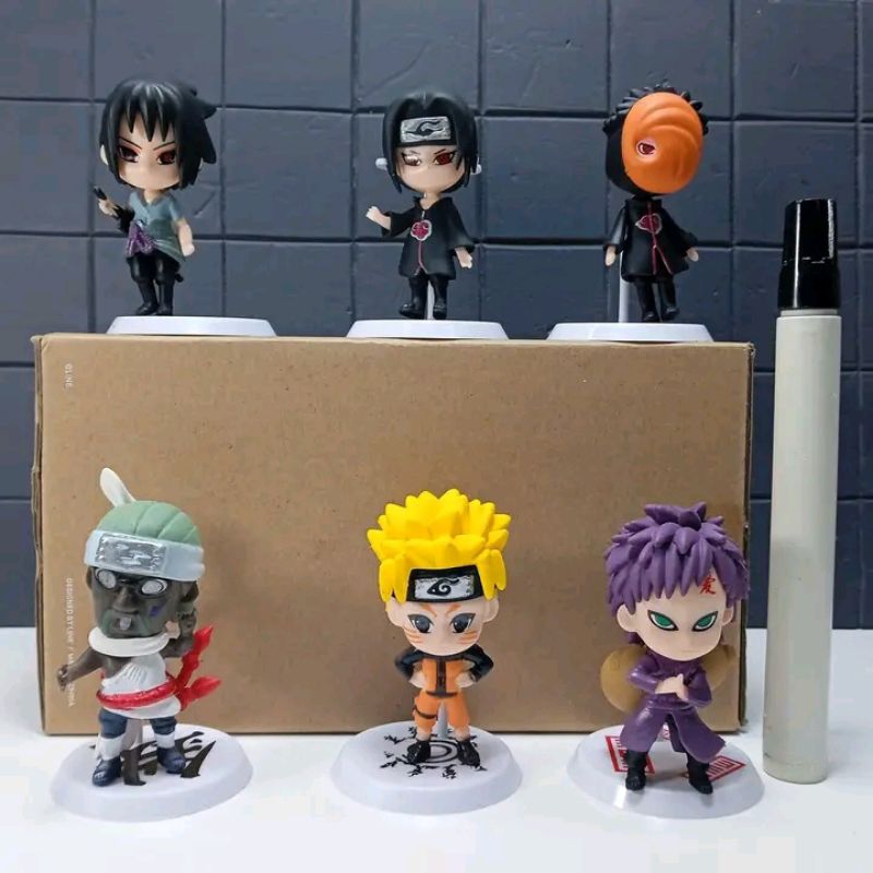 Jual mainan static figure naruto sasuke itachi obito killer bee ...