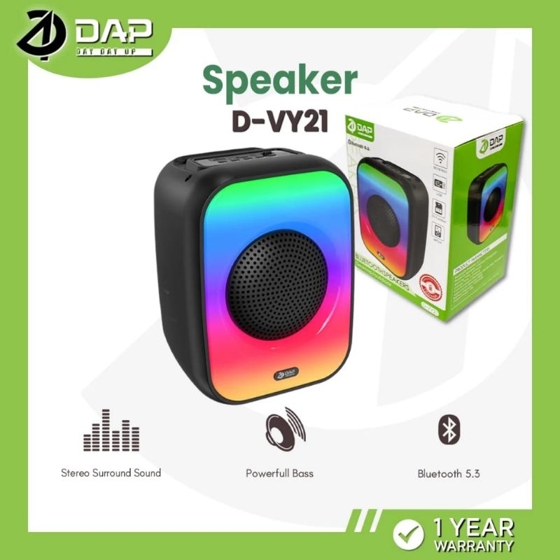 Jual Dap bluetooth speaker RGB ligh4 inch D-VY21 | Shopee Indonesia