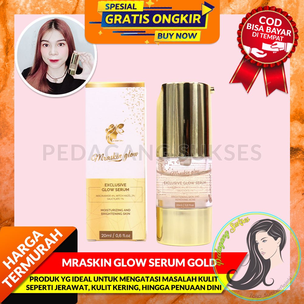 Jual MRASKIN GLOW SERUM GOLD / GOLD JELLY MRA SKIN GLOW/SKIN BOOSTER/PEMUTIH / PEMUTIH WAJAH ...