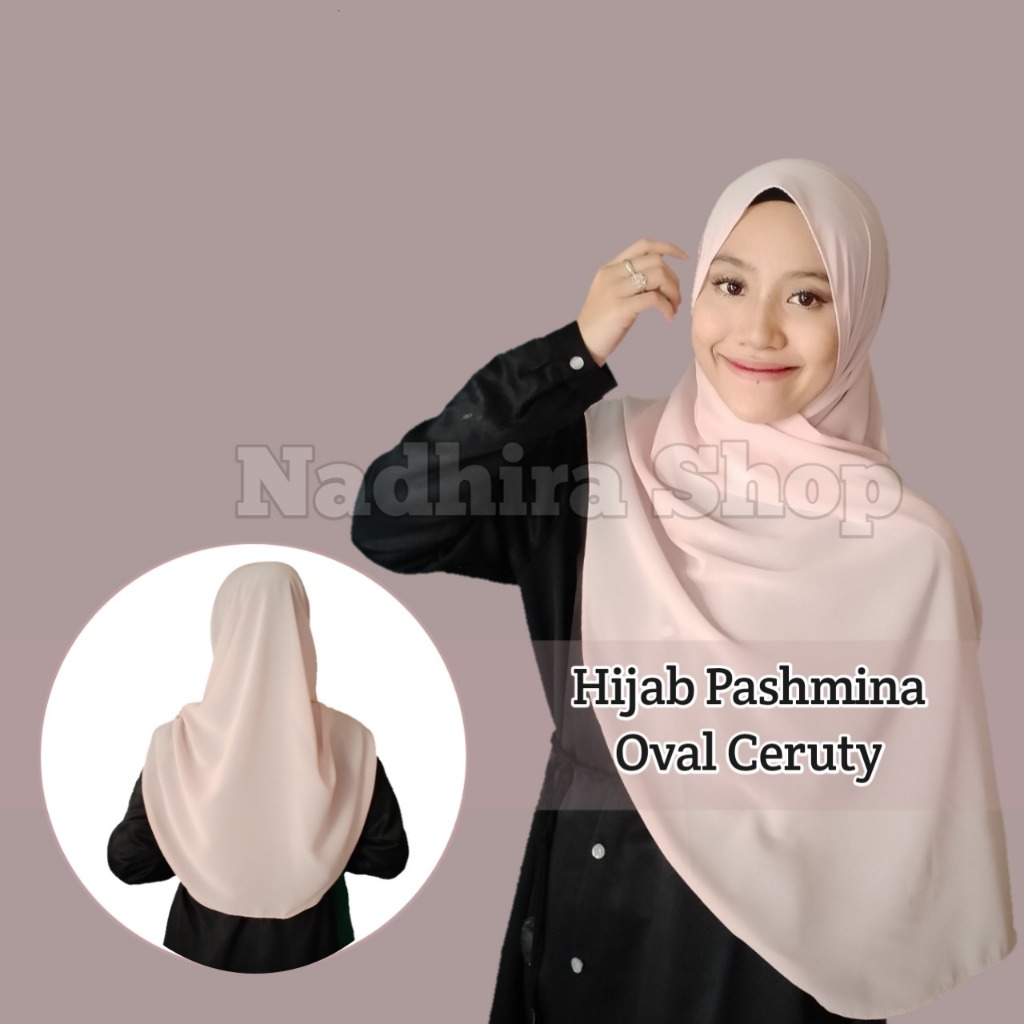 Jual PASMINA OVAL CERUTY DESAIN BARU /PASMINA BAWAL SHAPE / pashmina curve | Shopee Indonesia