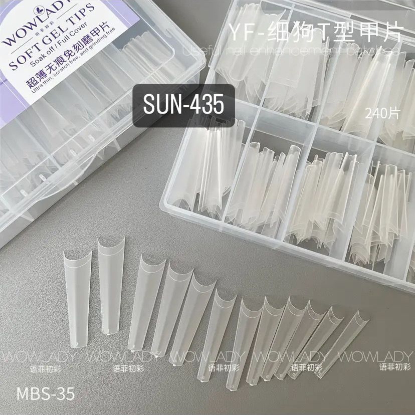 Jual Kuku Palsu Setengah Bentuk Half Tips Tebu Matte Soft Tips (240pcs ...