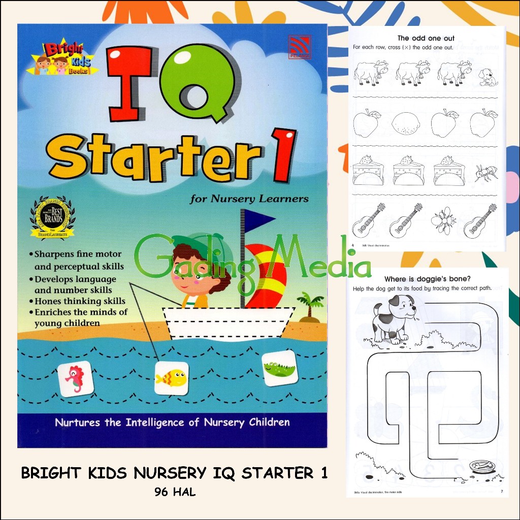 Jual BRIGHT KIDS - NURSERY 1 IQ STARTER (Buku Latihan Soal KB/TK ...