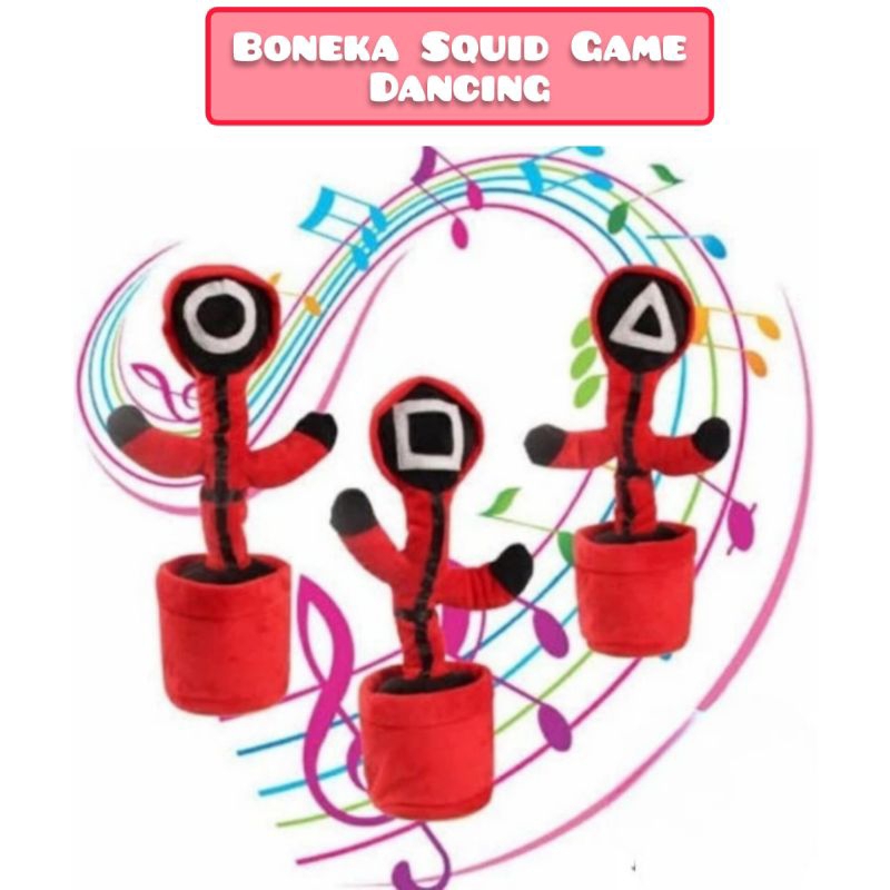 Jual Mainan Anak Boneka Squid Game Dancing Bisa Berbicara Goyang ...