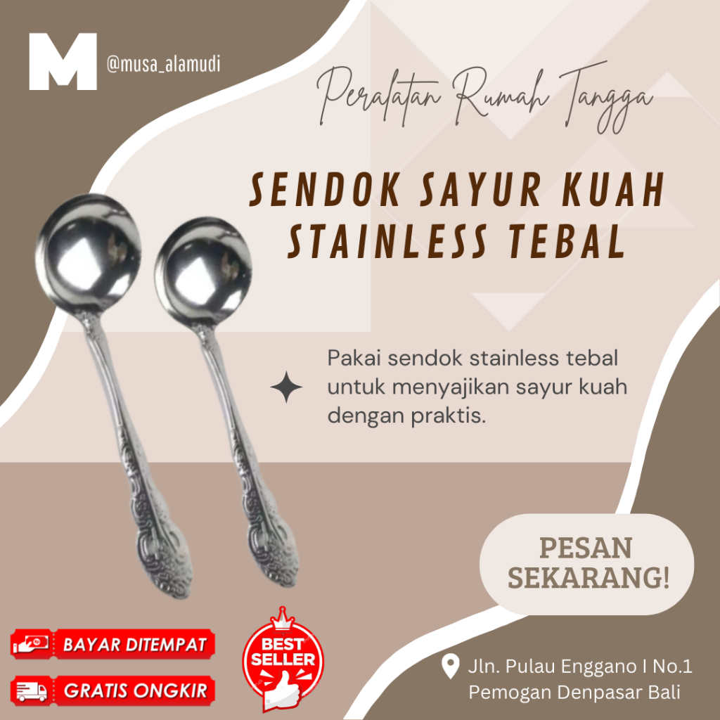Jual Sendok Sayur Kuah Stainless Prasmanan 1pcs Tebal | Shopee Indonesia